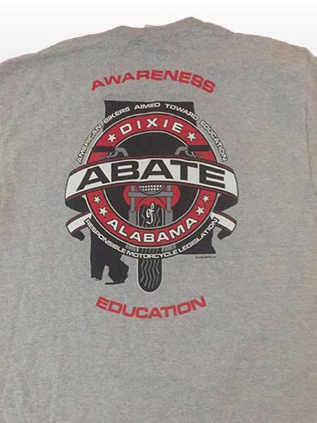 Awareness Education Grey Tee Shirt – Dixie ABATE of Alabama